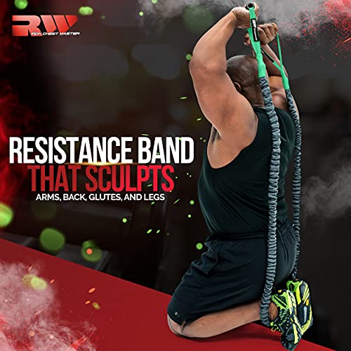 Ron Williams Resistance Bands with Handles & Protective Sleeves | Portable Full Body Workout Bands for Men & Women | Includes Exercise Training