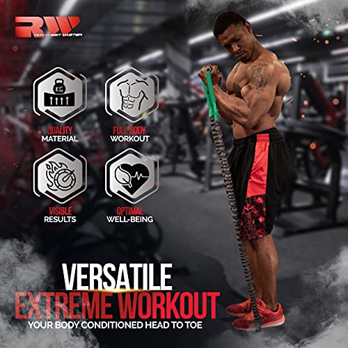 Ron Williams Resistance Bands with Handles & Protective Sleeves | Portable Full Body Workout Bands for Men & Women | Includes Exercise Training