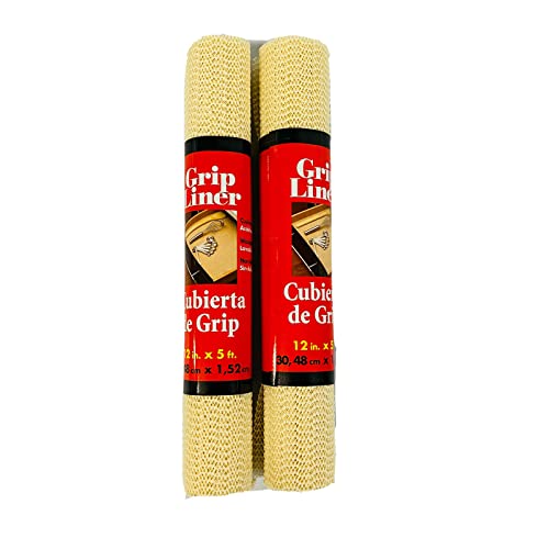 Foam Mesh Grip Shelf/Drawer Liner Mat Glass Mat or Rug Pad Liner Cut to Size 2-Pack, Choose Your Color (White)