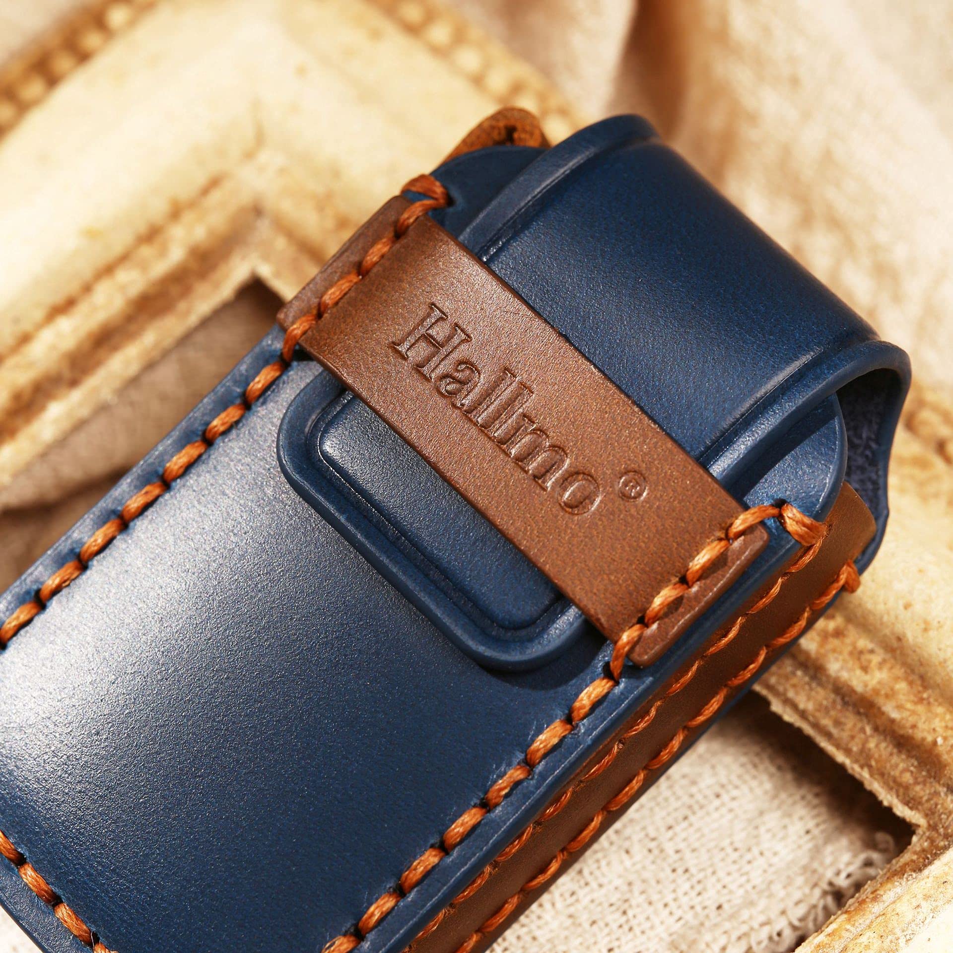 SANRILY Leather Key Fob Cover for Volvo XC60 XC90 S90 V90 2019 2020 2021 Keyless Entry Remote Keychain Holder Full Protection Key Case Shell Brown