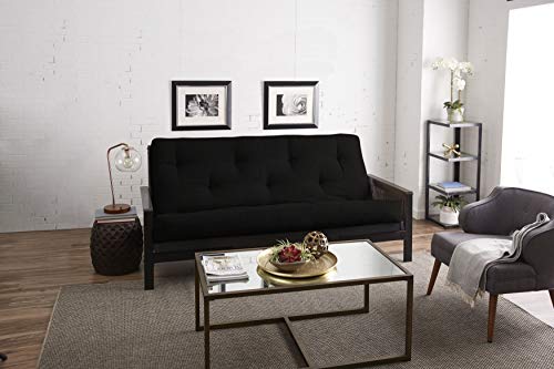 Trupedic Poly Solid Futon Mattress, 6-inch, Black