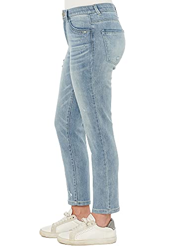 Democracy womens Democracy Women's "Ab"solution Vintage Skinny Jeans, Light Blue Vintage, 10 US
