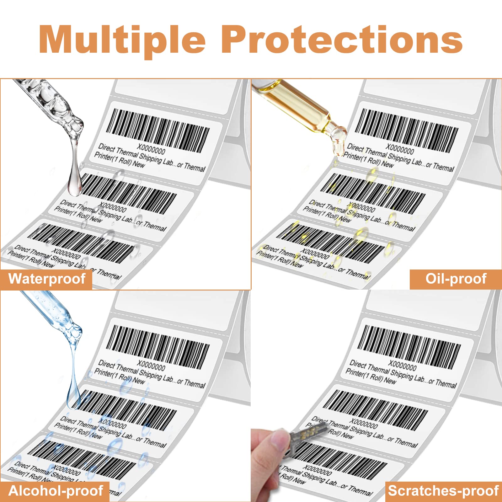 Tapsin 2" X 1” Direct Thermal Labels - Address Labels Compatible with Roll & Zebra Desktop Label Printers for Shipping Address Mailing Barcode Labels (1000 Labels/Roll, 1 Roll)
