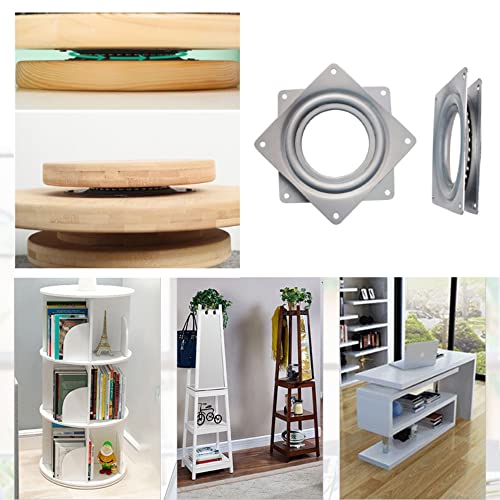 4 Inch Table Turntable Rotating Plate Display Base Stand Round Plate Display Base plategalvanized Steel Square Desk Tool Table Turntable Rotating Plate
