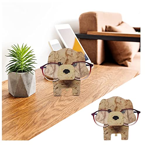 Yaoercty Delivered Before Christmas - Cute Creative Animal Glasses Rack Holder, 1PC Cute Wooden Animal Shaped Glasses Frame Home Office Desktop Decor,Valentine's Day (D)