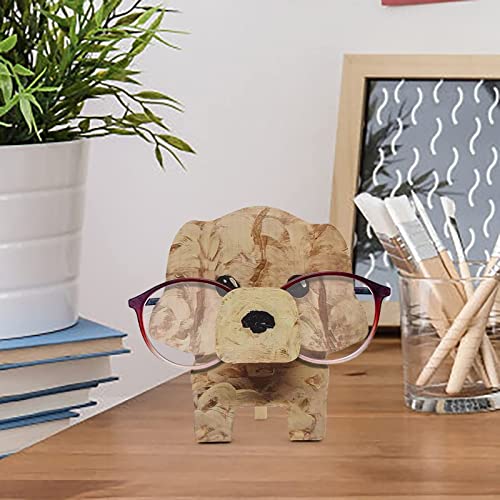 Yaoercty Delivered Before Christmas - Cute Creative Animal Glasses Rack Holder, 1PC Cute Wooden Animal Shaped Glasses Frame Home Office Desktop Decor,Valentine's Day (D)