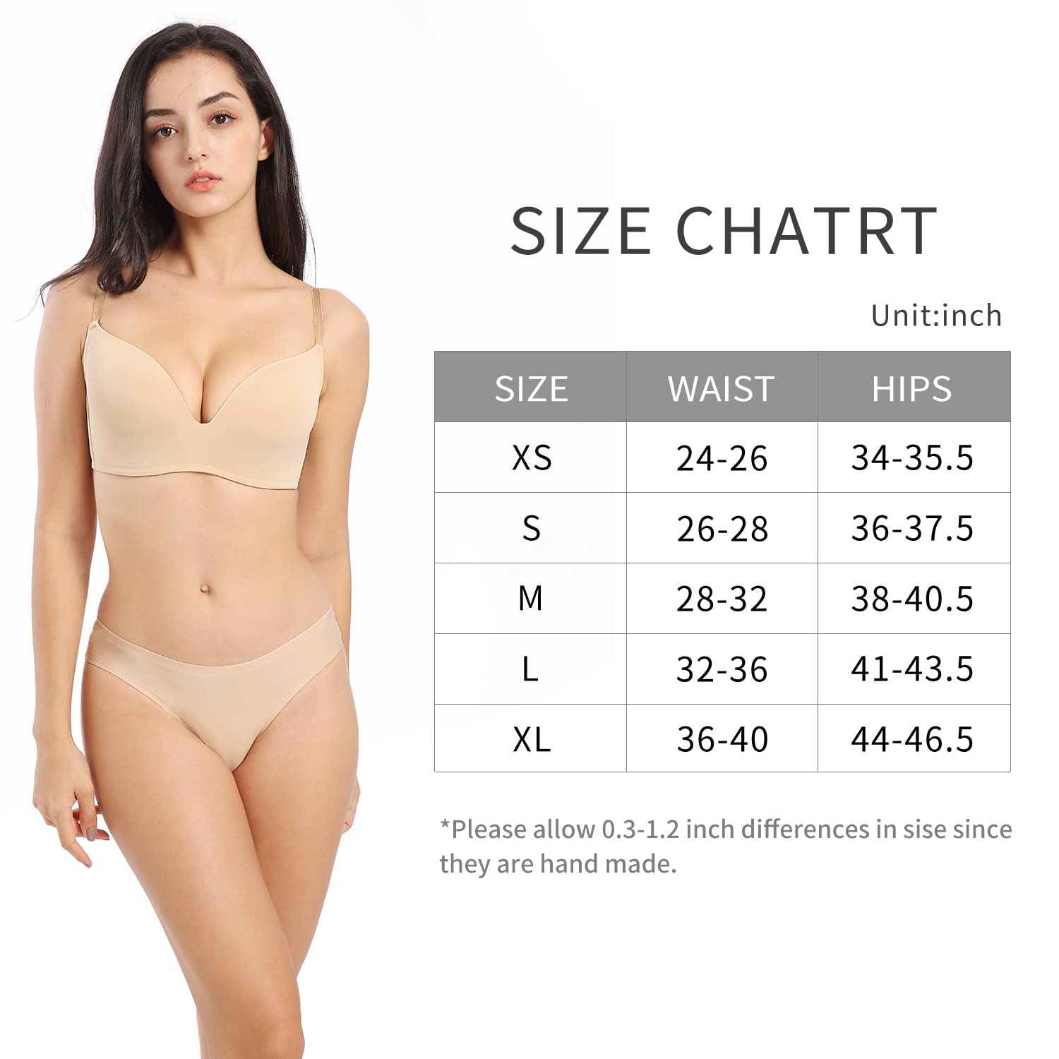 SHARICCA Women Seamless Thong No Show Strench Underwear Comfortable Invisible Soft Panties 7 Pack (7P01,S)