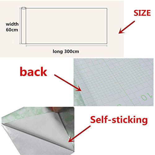 MULLSAN Kitchen Backsplash Self-Adhesive Aluminum Foil Texture Oil Dust Resistant Removable High Temperature Resistant DIY Stickers Liner Paper Decorative Drawer Liner 24inch by 118inch