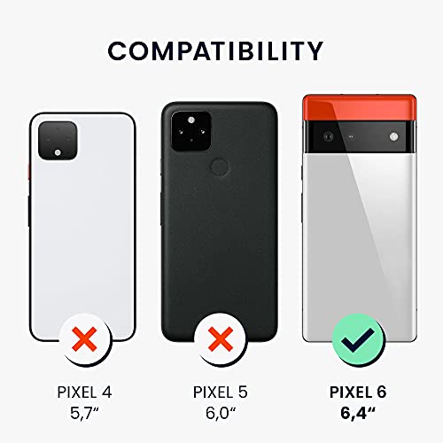 kwmobile Case Compatible with Google Pixel 6 Case - Soft Slim Protective TPU Silicone Cover - Baltic Blue