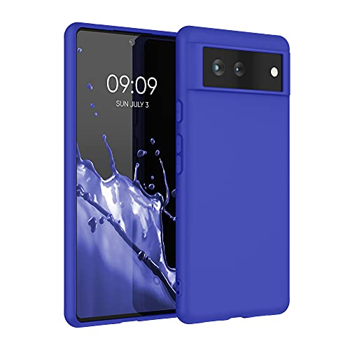 kwmobile Case Compatible with Google Pixel 6 Case - Soft Slim Protective TPU Silicone Cover - Baltic Blue
