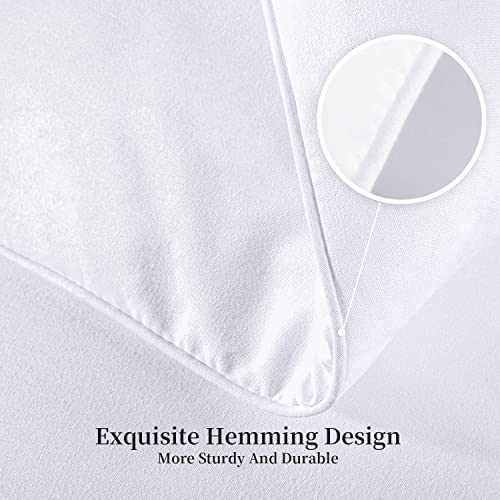 Kingsley trend King Comforter Duvet Insert - All Season Quilted Ultra Soft Breathable Down Alternative King Size Comforter, Box Stitch White Comforter with Corner Tabs, King 104x92