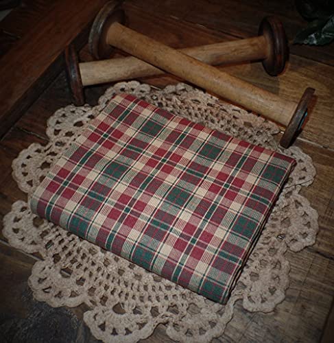 Primitive Homespun Fabric~Christmas Spruce~Farmhouse Rustic Fabric~ (Strips (50) 1" x 18") (Jelly Roll (15) 2.5” x 44”)