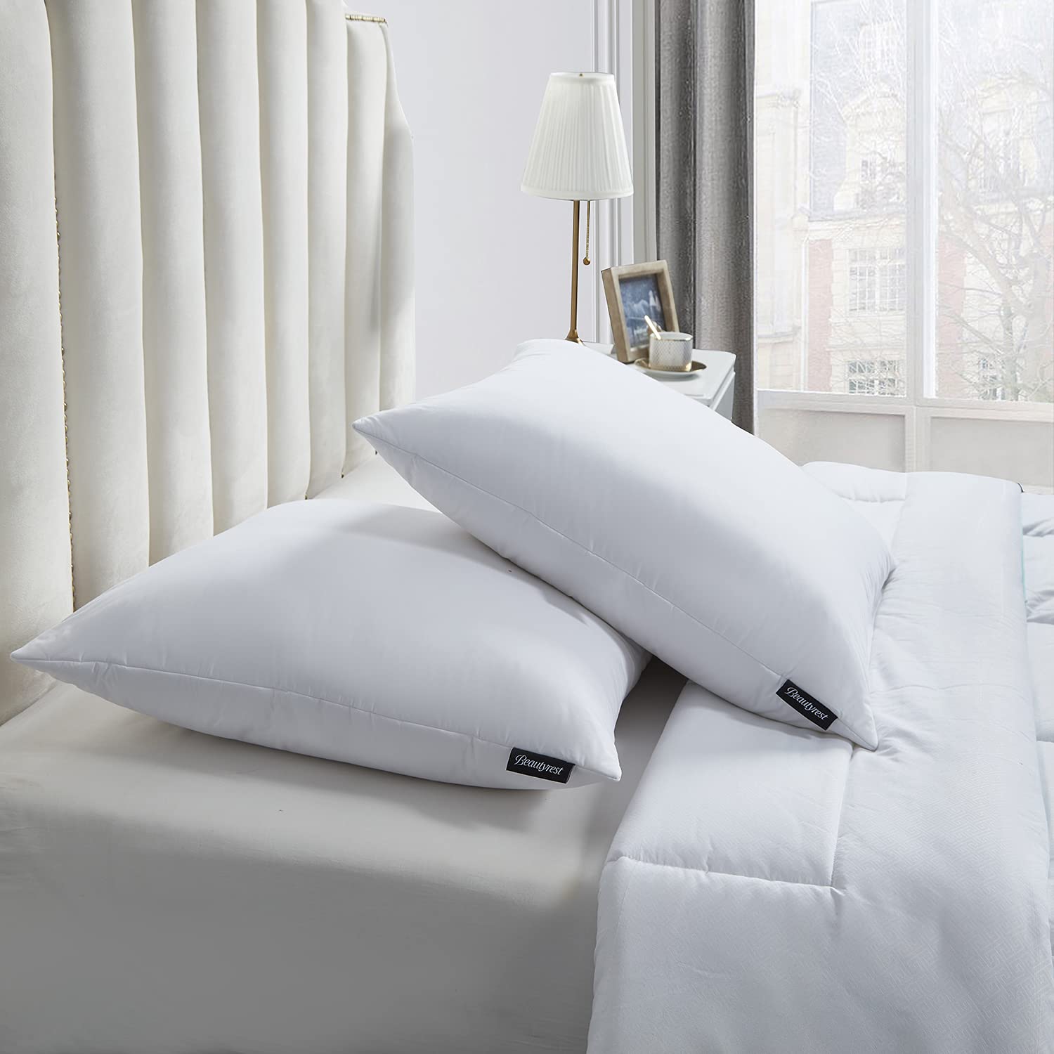 Beautyrest Euro Pillow, 26''x26'', White 2 Count