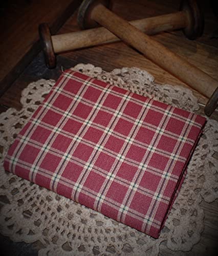 Primitive Homespun Fabric~Christmas Spruce~Farmhouse Rustic Fabric~ (Strips (50) 1" x 18") (Jelly Roll (15) 2.5” x 44”)
