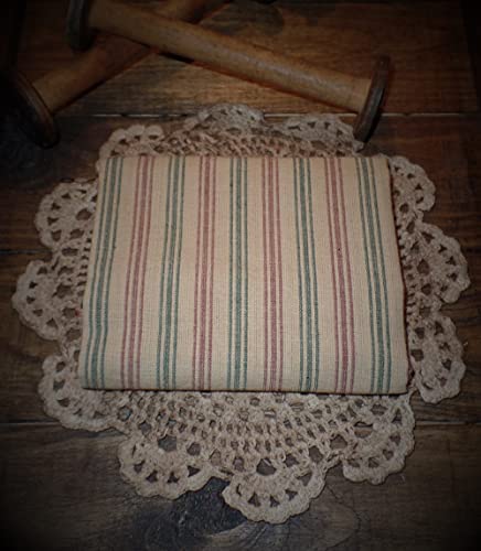 Primitive Homespun Fabric~Christmas Spruce~Farmhouse Rustic Fabric~ (Strips (50) 1" x 18") (Jelly Roll (15) 2.5” x 44”)