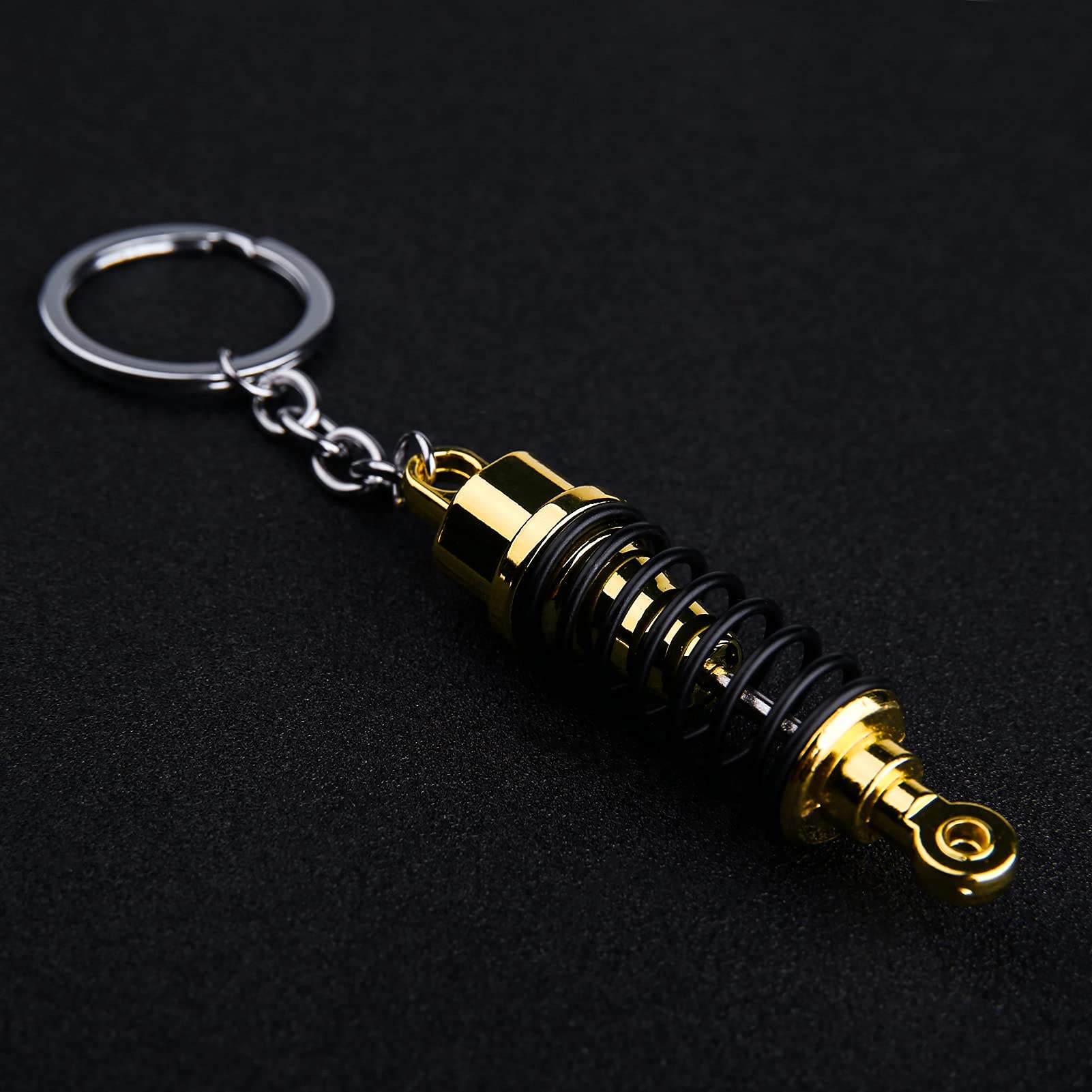 CKE Creative Auto Parts Model Keychain Shock Absorber Keyring Keychains Key Chain (Golden)