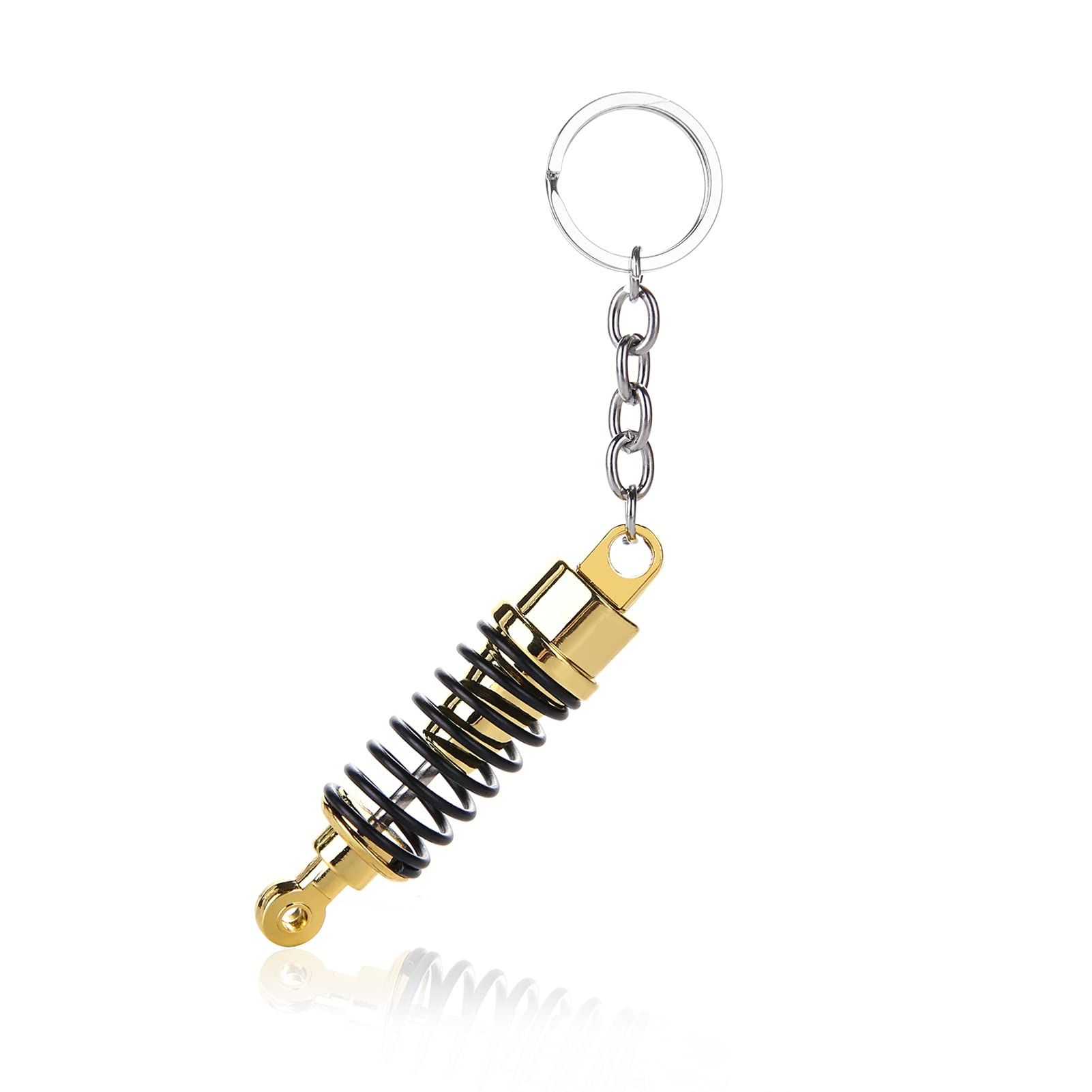 CKE Creative Auto Parts Model Keychain Shock Absorber Keyring Keychains Key Chain (Golden)