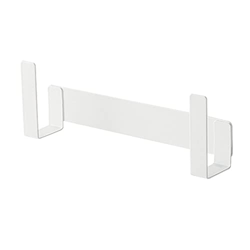 MagiDeal Wall Mounted Pot Lid Holder Pot Lid Organizer Rack Cabinet Door Organizer Pot Hanger for Plate Cooling Rack Cutting Board Serving Tray, White