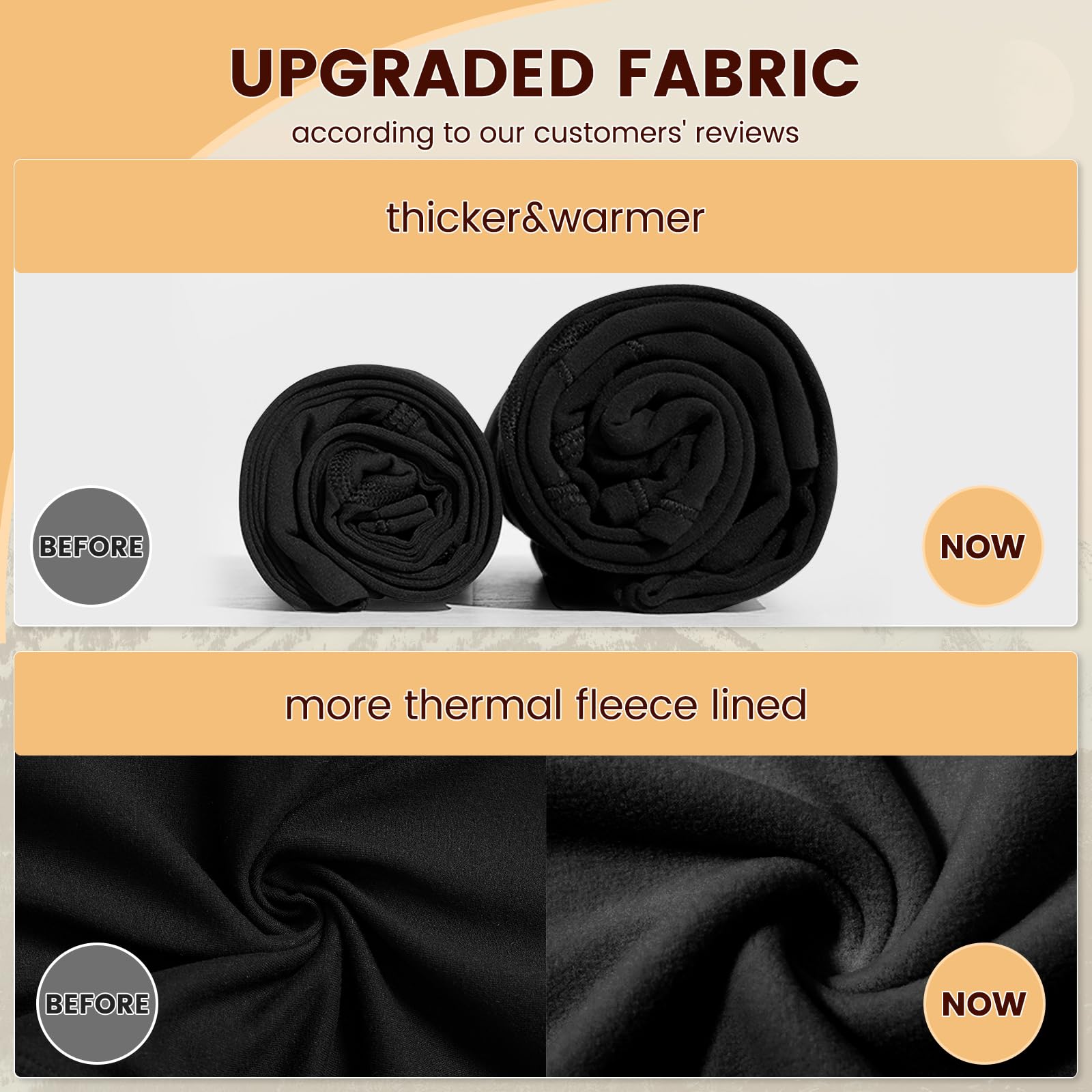 NexiEpoch Fleece Lined Leggings Women - High Waisted Winter Yoga Pants Tummy Control Soft Thermal Warm for Hiking Workout