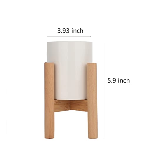 SIEBOLD Cutlery Holder White Ceramic With Black Metal Bracket Robust Silverware Caddy(1 pieces) H 5.9*W 4.33 inch