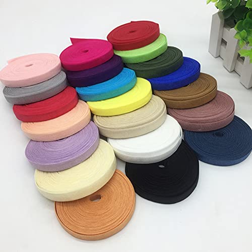 GMMDXD 5 Yards Rose Spandex Ribbon Multirole Fold Over Elastic Band for Sewing Ties Hair Accessories Waist Garment Accessory (Color : Rose)