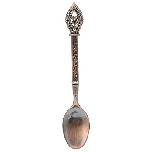 NITRIP Elegant Portable Spoon Holder, Flatware Organizer, for Tableware Kitchen(Red Bronze + 6 Spoons)