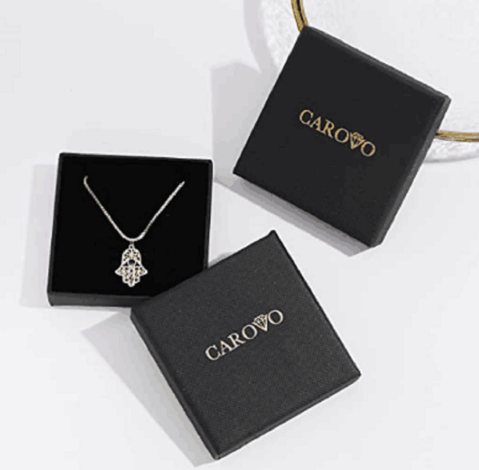 CAROVO Silver Italian Horn Necklace for Women Cornicello Protection Necklace Charm Lucky Talisman Pendant Necklace