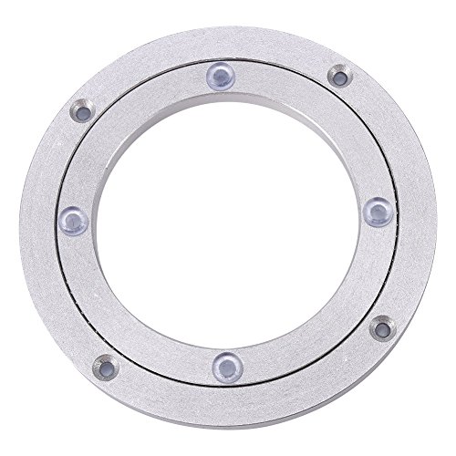 Heavy Duty Aluminium Alloy Rotating Bearing Turntable Round Dining Table Smooth Swivel Plate ( Size:8Inch)