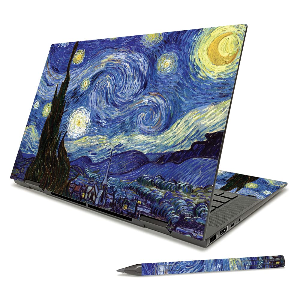 MightySkins Skin Compatible with HP Envy x360 15" (2021) - Starry Night | Protective, Durable, and Unique Vinyl Decal wrap Cover | Easy to Apply, Remove, and Change Styles | Made in The USA