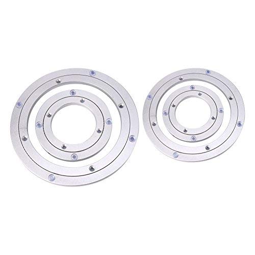 Heavy Duty Aluminium Alloy Rotating Bearing Turntable Round Dining Table Smooth Swivel Plate ( Size:8Inch)