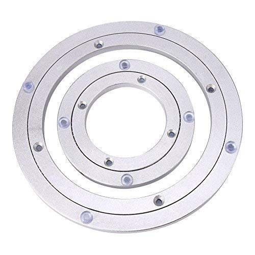 Heavy Duty Aluminium Alloy Rotating Bearing Turntable Round Dining Table Smooth Swivel Plate ( Size:8Inch)