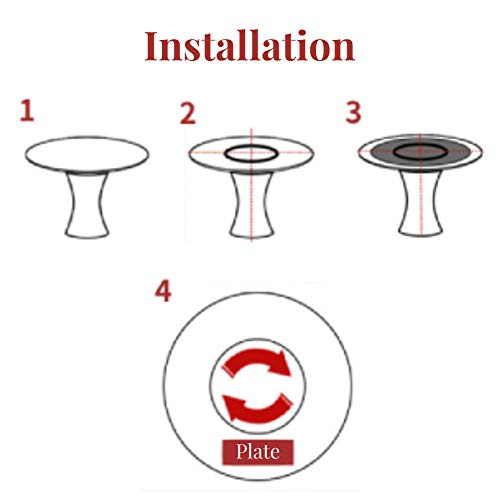 Heavy Duty Aluminium Alloy Rotating Bearing Turntable Round Dining Table Smooth Swivel Plate ( Size:8Inch)