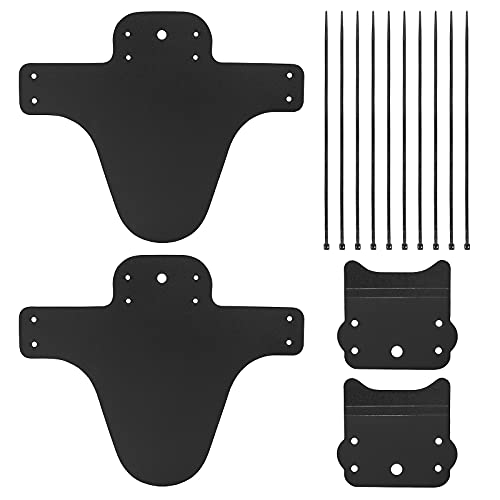 YHT 2 Pack Mountain Bike Fenders, High Compatible Bicycle Mudguard Fits 26", 27.5", 29", Thicken Widen Front and Rear Mud Guard, MTB Fender, Frame Guards, Black…