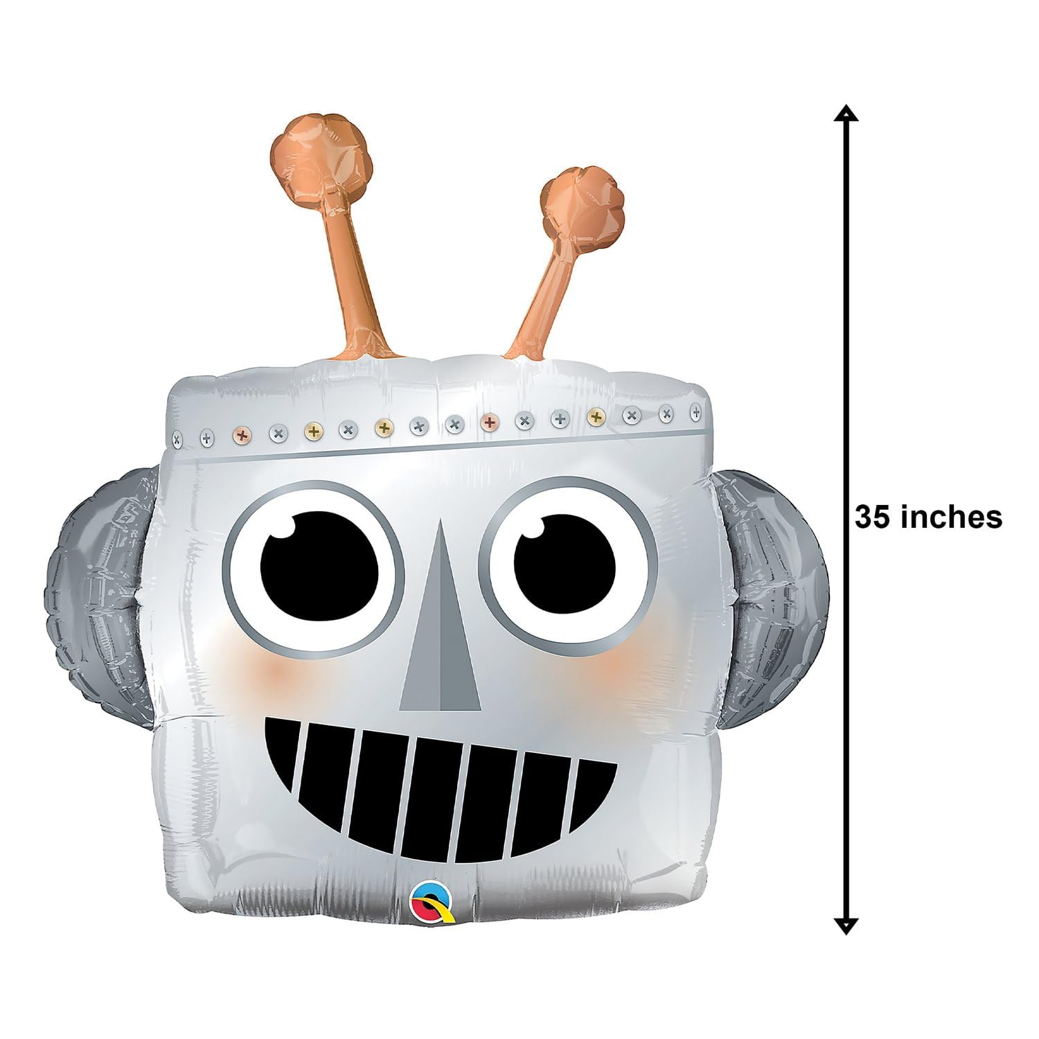 Robot Head-Shaped 35" Mylar Balloon - Party Decor - 1 Piece