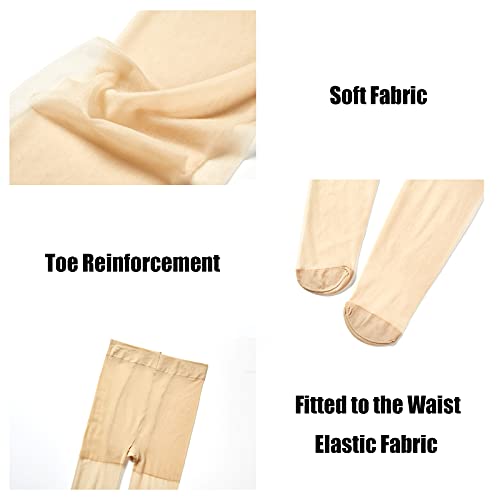 JONAO 2 Pairs Women's Ultra Sheer Pantyhose,Tights Silk Stockings with Reinforced Toes, Black+gray, Large Plus