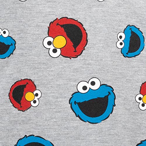 Sesame Street Cookie Monster Elmo Toddler Boys French Terry Sweatshirt and Pants Set Grey 2T