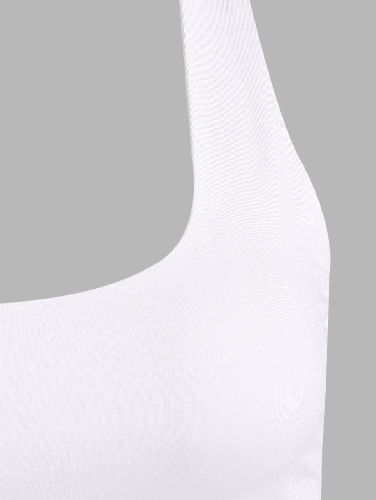 ZAFUL Women's Casual Sleeveless Summer Two Piece Outfits Solid Crop Top and Draped Ruched Maxi Skirt Set Solid Suiting (C-White, S)