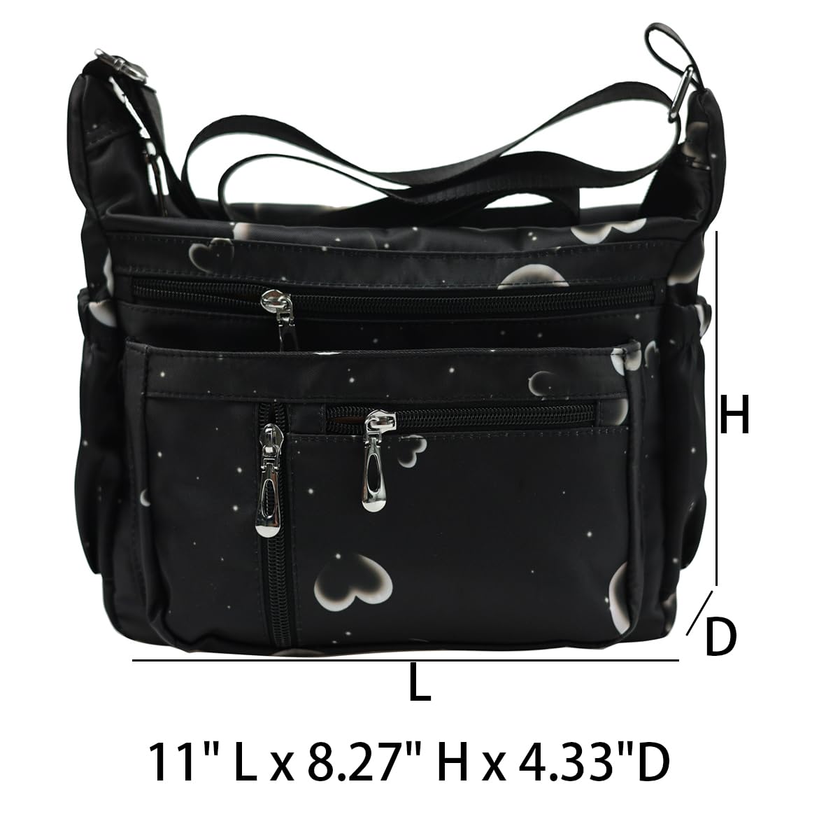 Fabuxry Purses and Shoulder Handbags for Women Crossbody Bag Messenger Bags (Floral-Heart)