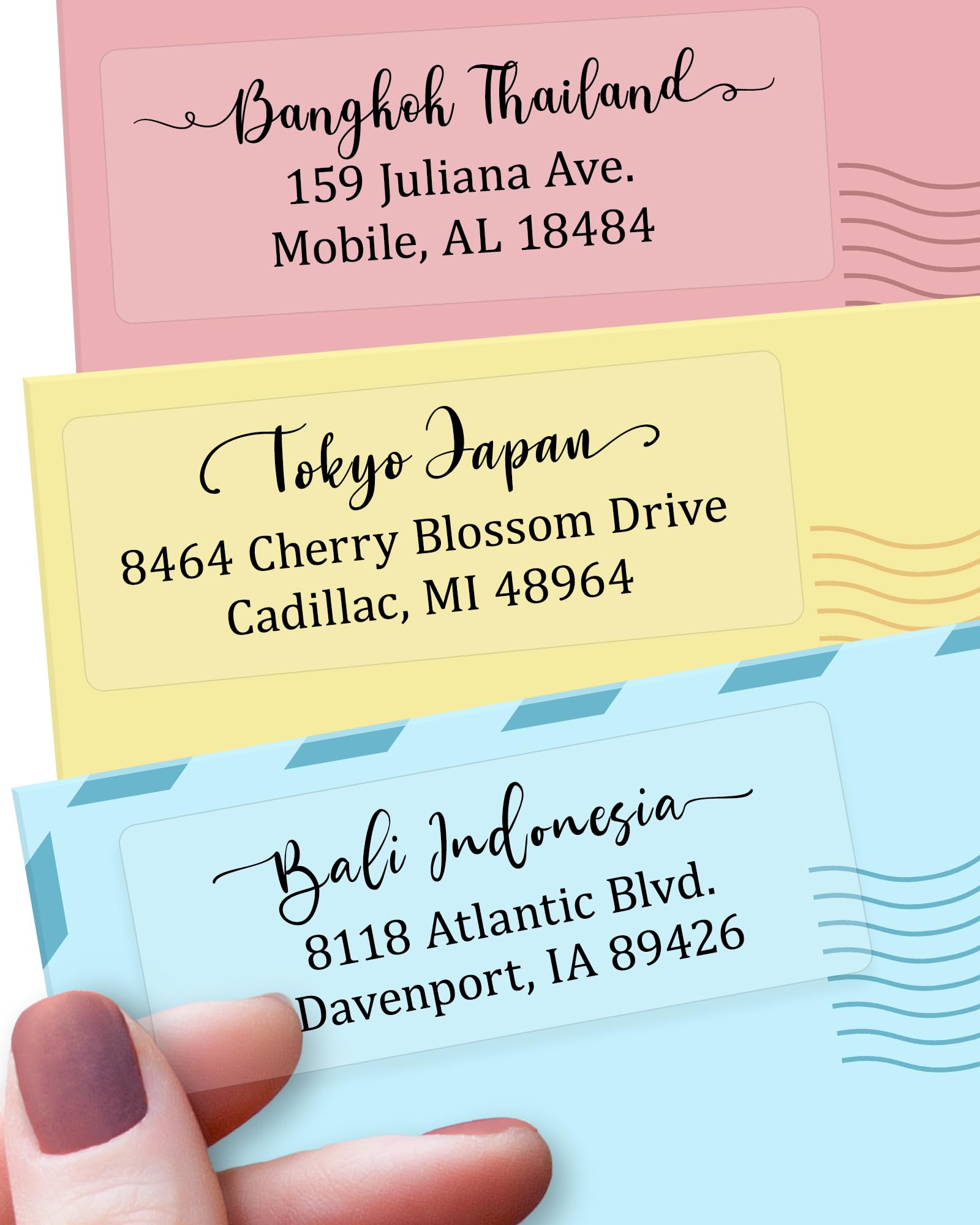 Personalized Return Address Labels Simple - Set of 240 Elegant Custom Mailing Labels for Envelopes, Self Adhesive Flat Sheet Rectangle Personalized Name Stickers (Clear)