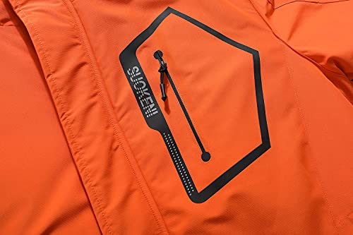 SUOKENI Men's Waterproof Ski Jacket Warm Winter Snow Coat Hooded Raincoat X-Large