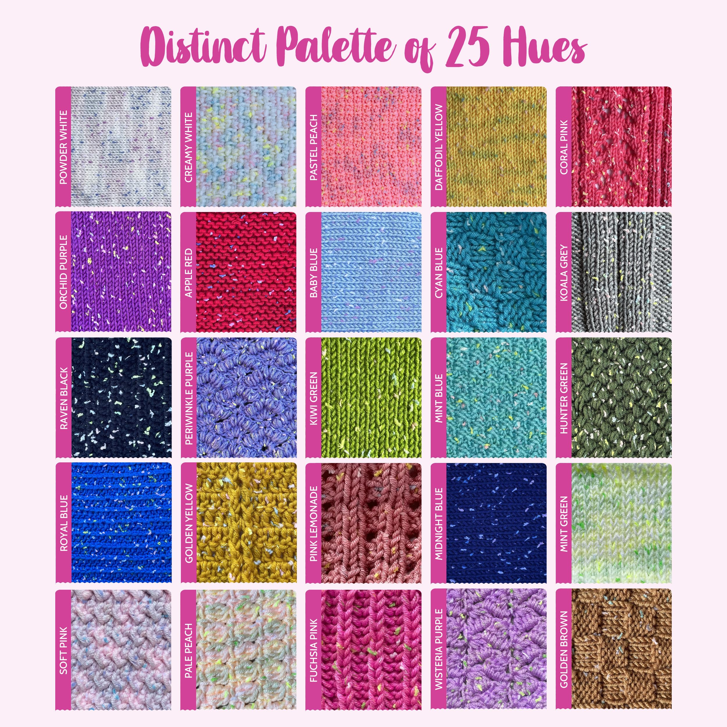 Tweed Twinkles Soft Baby Yarn for Crocheting, 8 Skeins, 696Yds/400G, Free Patterns - Acrylic Baby Blanket Knitting Yarn with Flecks - Size 3 DK Light Worsted Weight - Kiwi Green