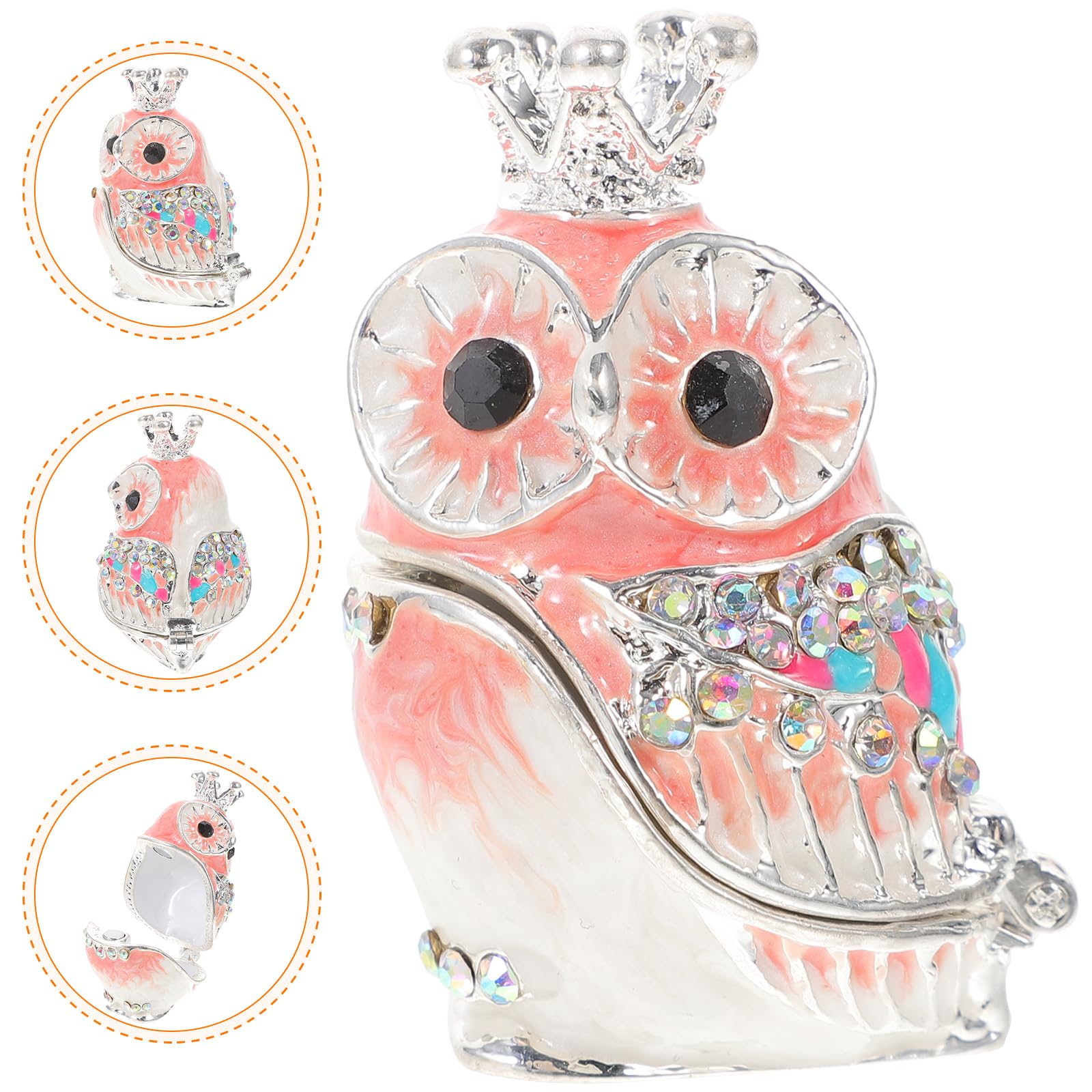 IMIKEYA Box Ring Storage Box Storage Case Trinket Organizer Owl Trinket Case Ring Organizer Jewelry Organizer