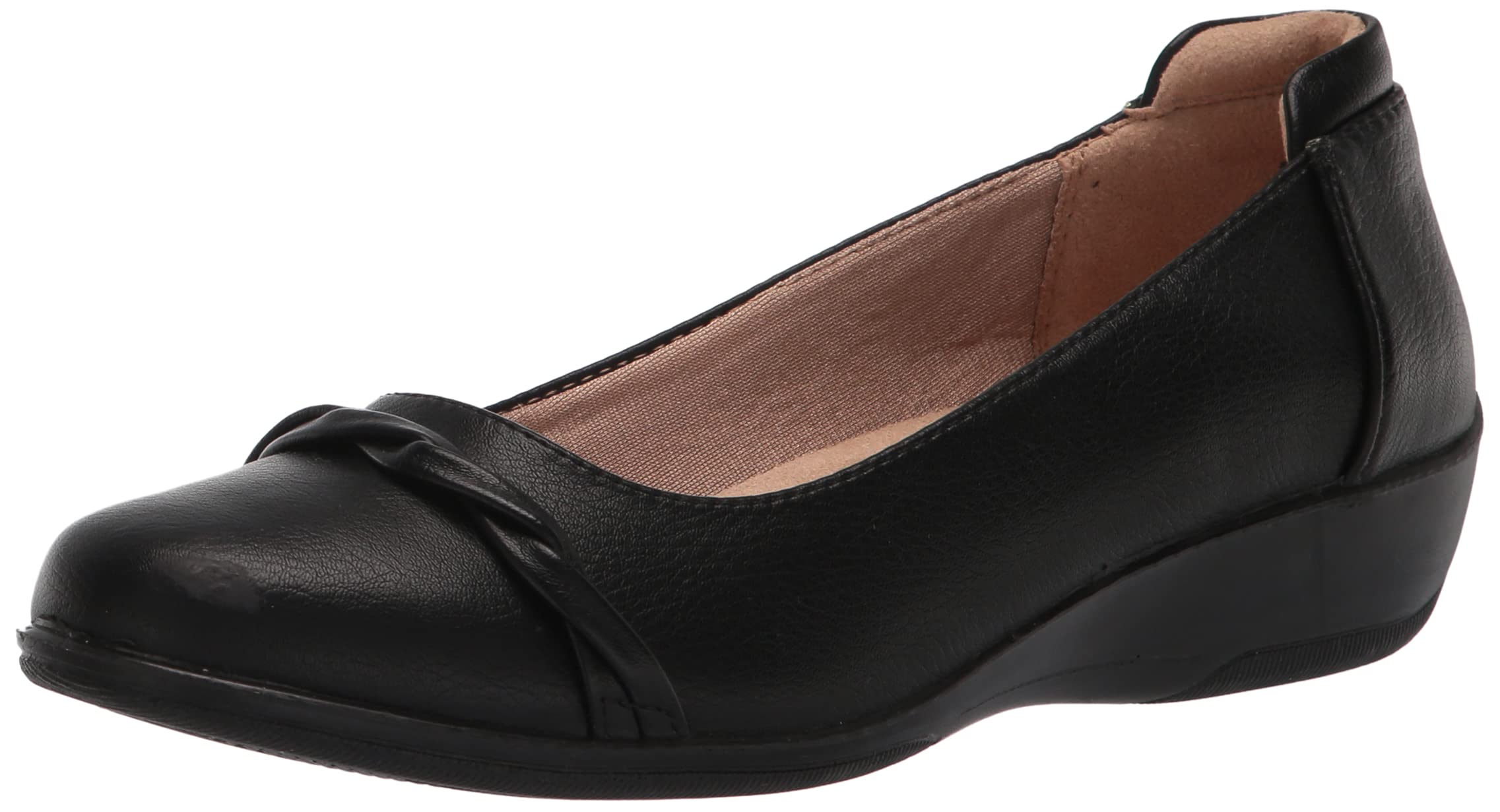 LifeStride Womens Impact Loafer, Black, 8.5 Wide US