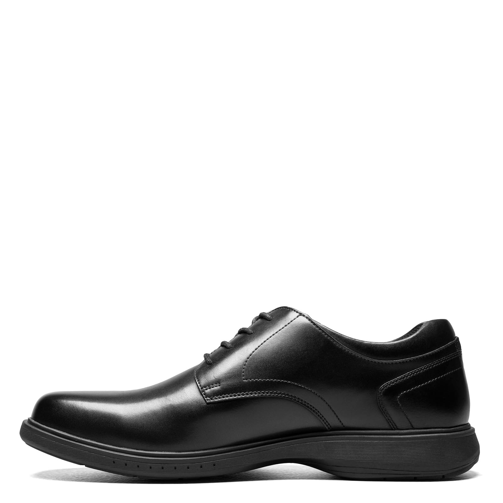 Nunn Bush Men's PRO Plain Toe Oxford with KORE Slip Resistant Comfort Technology, Black, 12 Wide