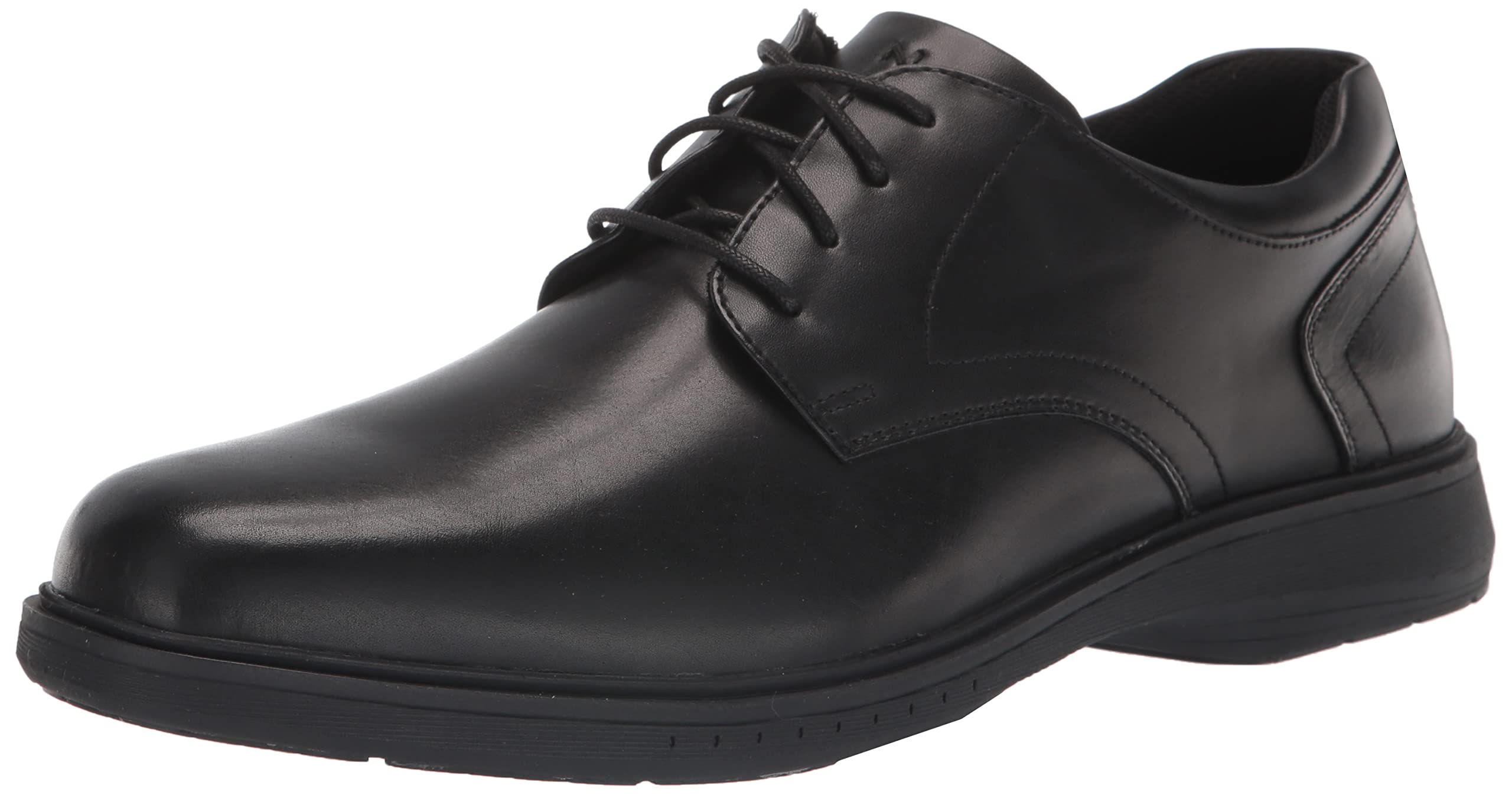 Nunn Bush Men's PRO Plain Toe Oxford with KORE Slip Resistant Comfort Technology, Black, 12 Wide