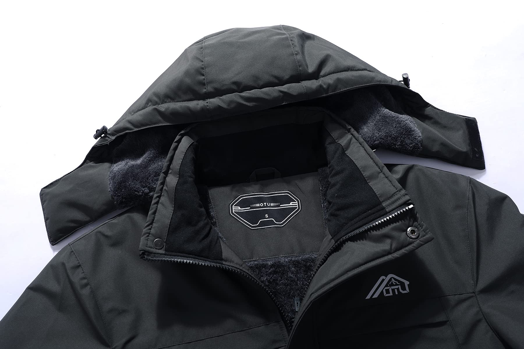 OTU Men's Waterproof Ski Jacket Snowboarding Windbreaker Warm Winter Hooded Mountain Snow Coat