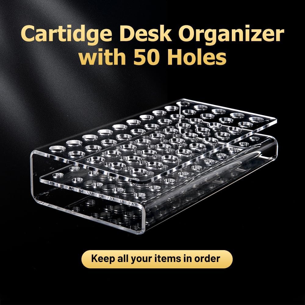Desk Organizer Stand Holder for Lab use 510 carts Stand Organizer for 0.5ml 1ml Tank Stands & Shelves(19cm x 10cm x 4cm) (19cm x 10cm x 4cm)
