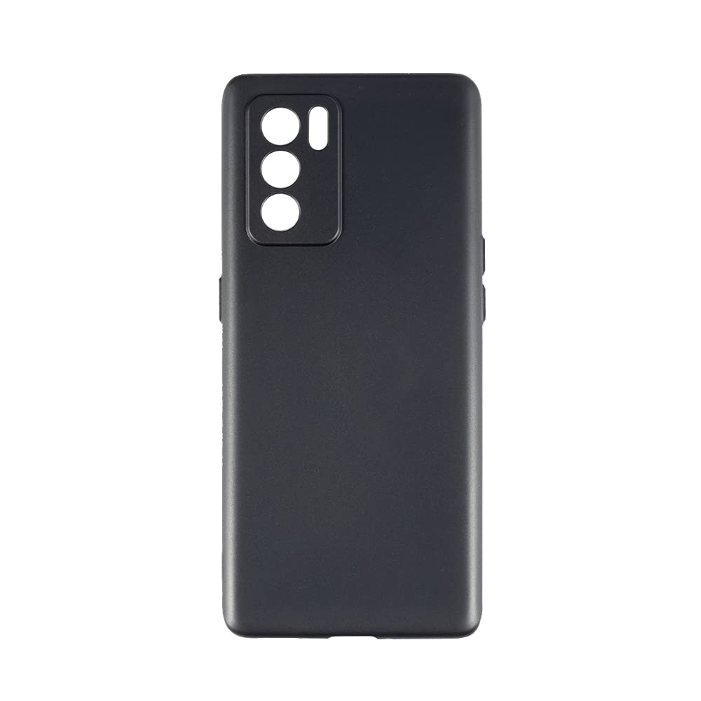 Shantime Oppo Reno 6 Pro 5G Case, Soft TPU Back Cover Shockproof Silicone Bumper Anti-Fingerprints Full-Body Protective Case Cover for Oppo Reno 6 Pro 5G (Black)