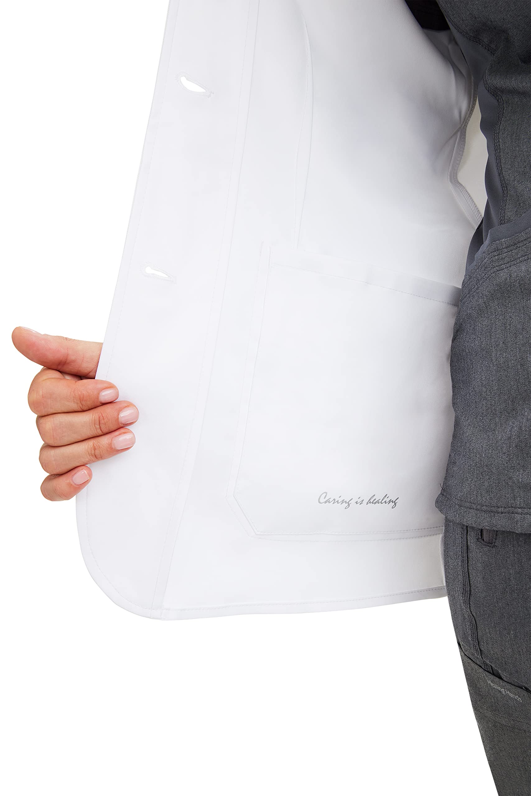 White Lab Coat 5 Pocket Healing Hands 5160 Flo Full Sleeve Women's Consult Lab Coat The White Coat Minimalist Collection White XST