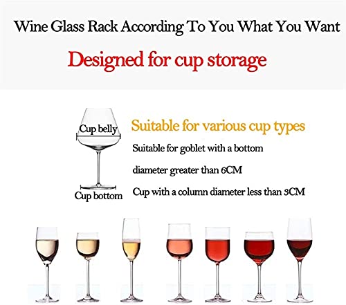Metal Wine Glass Holder, Wine Glass Holder, Wine Glass Holder Wine Rack Kitchen Decoration (Size : 50cm/19.7in)